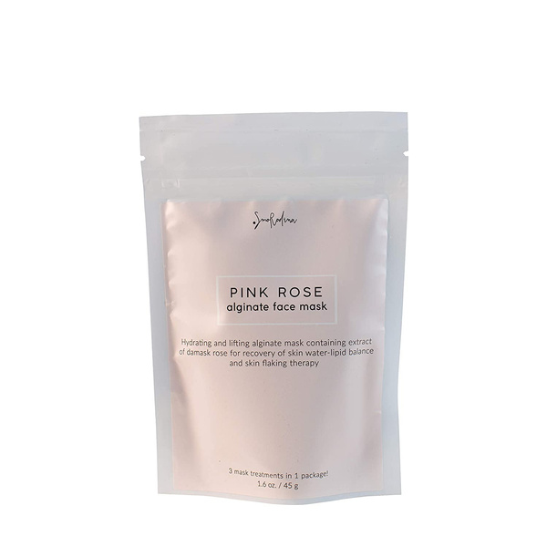 SmoRodina Pink Rose Alginate Face Mask with Damask Rose Extract, 3 ...
