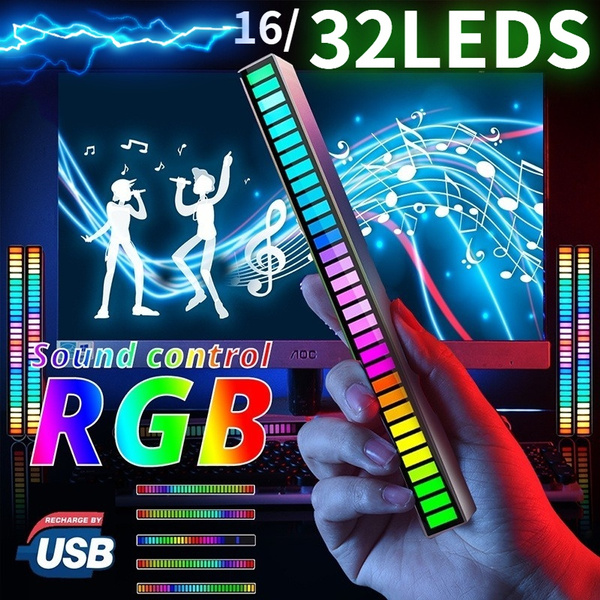 LED Strip RGB Voice-Activated Rhythm Ambient Light Colorful Sound ...