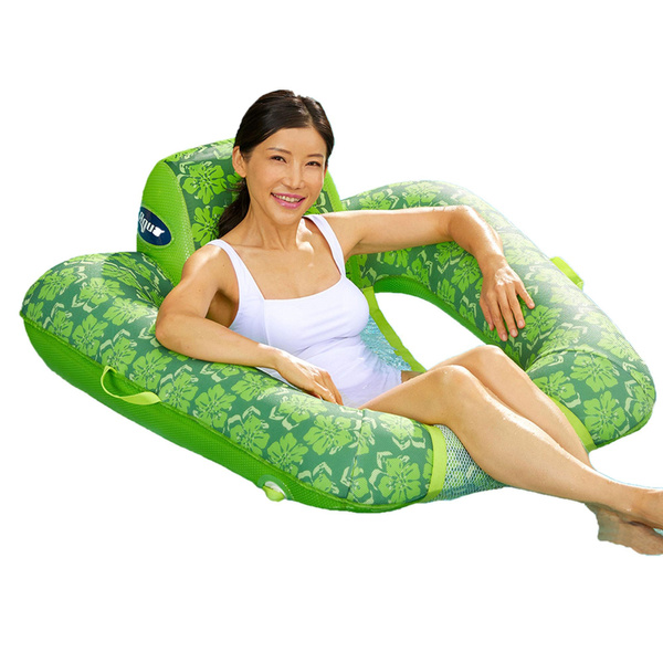 Aqua Leisure Zero Gravity Inflatable Swimming Pool Lounge Chair Float, Green | Wish