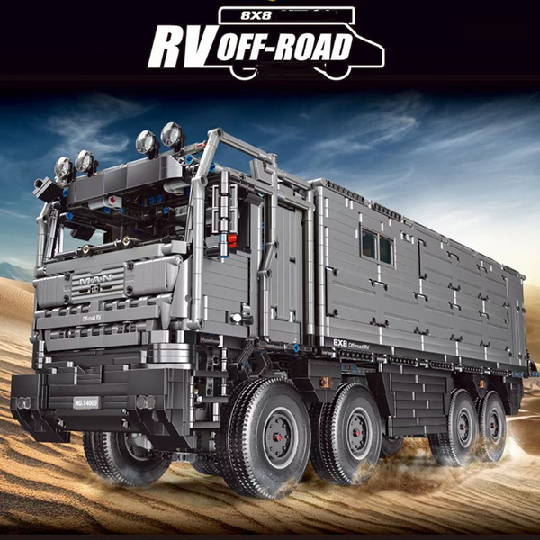 New 6068Pcs RV OFF-ROAD 8x8 MOC Truck Car Expedition Camper Model ...