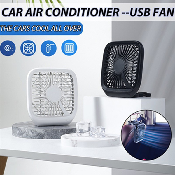 Automatic Cooling 3 Speed Adjustable USB Fan Desk Fan Home Office Mini ...