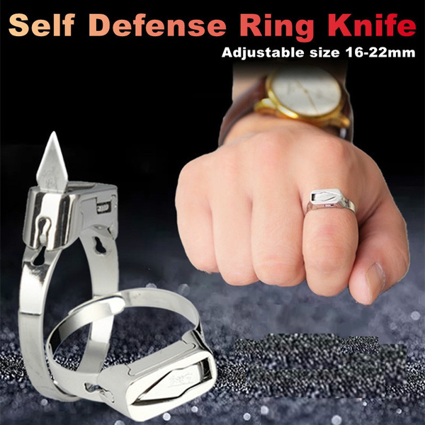 Adjustable Finger Ring Blade Portable Self-defense Ring Knife Tool ... Adjustable Finger Ring Blade Portable Self-defense Ring Knife Tool ...