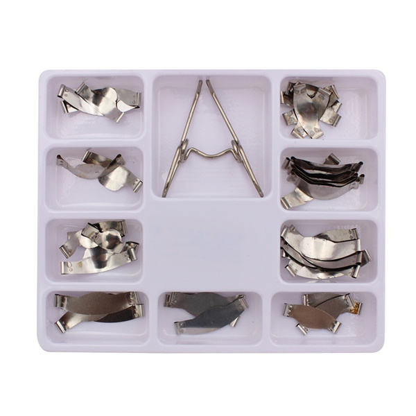 36Pcs/Pack Dental Saddle Contoured Metal Matrices Matrix Universal Kit ...
