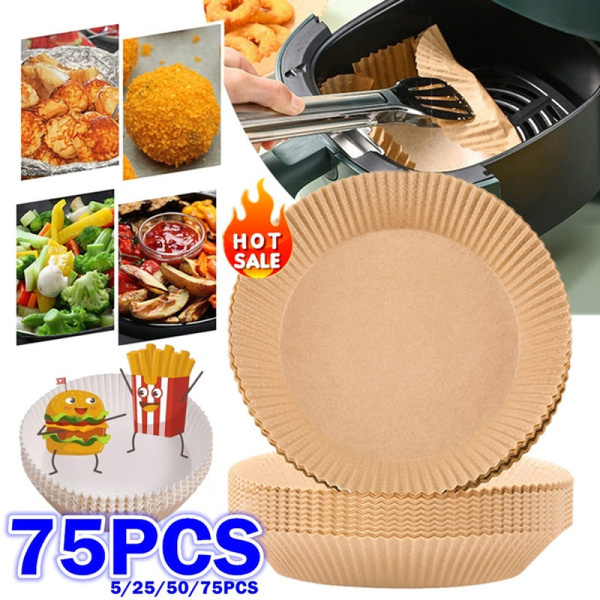 5/25/50/75PCS Air Fryer Paper , Non-Stick Disposable Air Fryer Paper ...