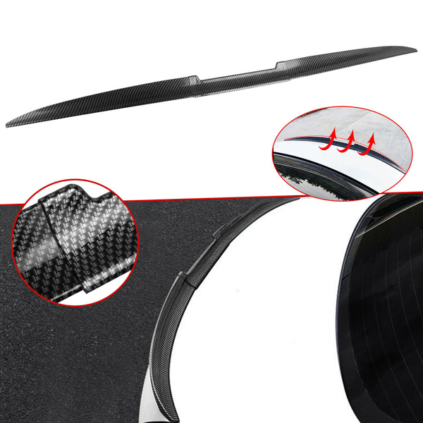 Carbon Fiber PVC Rubber Auto Rear Bumper Trunk Lip Spoilers Splitter ...