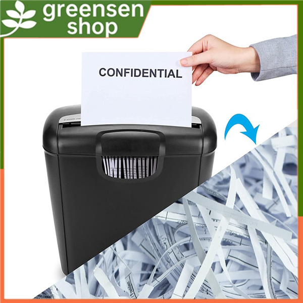 Greensen Paper Shredder, 6-Sheet Electric Paper Slicer Paper Chipper ...