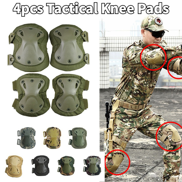 Tactical Knee Pad Elbow Military Protector Army Airsoft Outdoor War ...