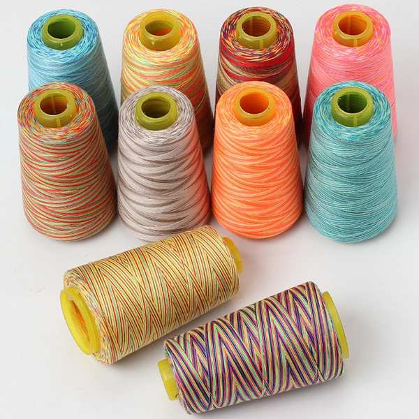 3000 yard/roll Rainbow Color Sewing Thread Hand Quilting 402 Sewing ...