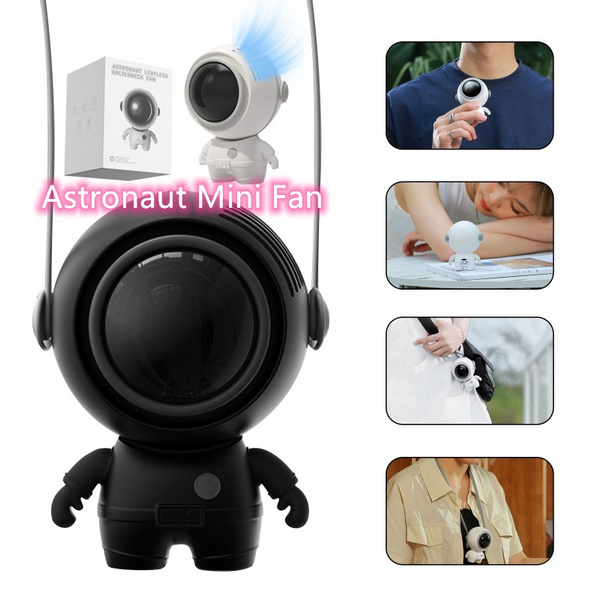 Mini Portable Bladeless Neck Fan Space Astronaut Small Electric Fan USB ...