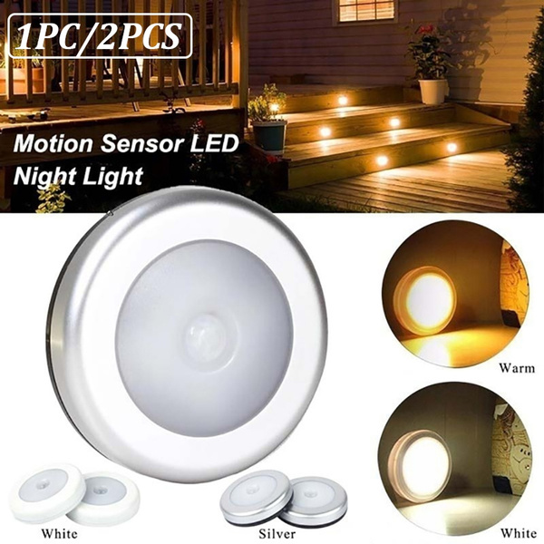 6 Led Wall Lights Stick Anywhere Sensor Night Light Wireless Motion ...