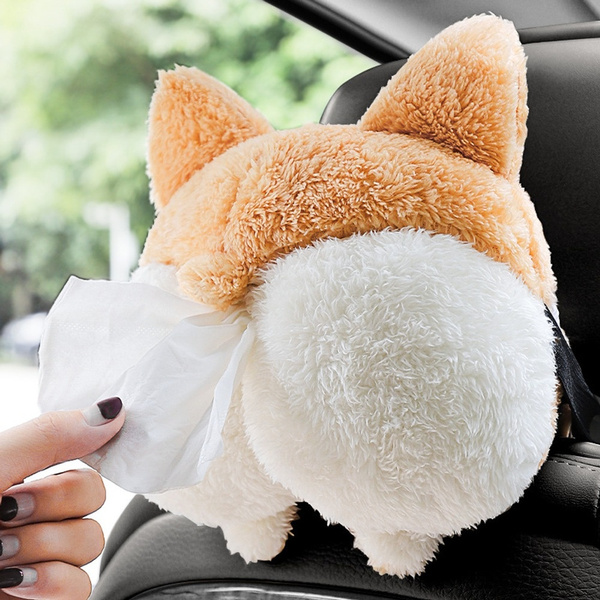 Tissue Box Cover Soft Adorable Corgi Butt Shaped Creative Cute Animals ...