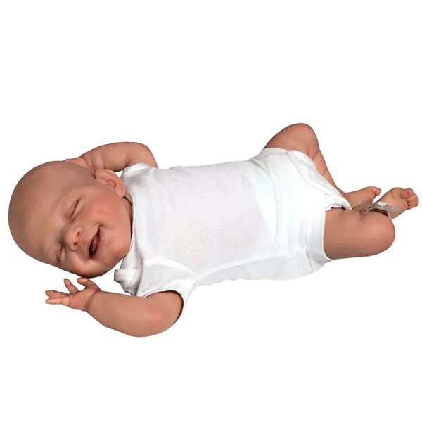 19"/48cm Already Painted Full Body Silicone Realistic Baby Sleeping ...