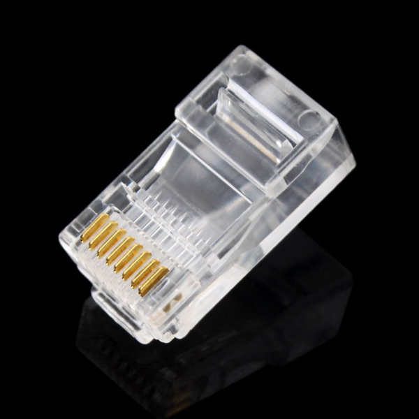 100/50 Pieces 8P8C RJ45 Modular Plug for Network CAT5 LAN Professional ...