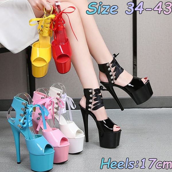 Women Shoes Heels 2022 Sexy Sandals Platform Pole Dance High Heels ...
