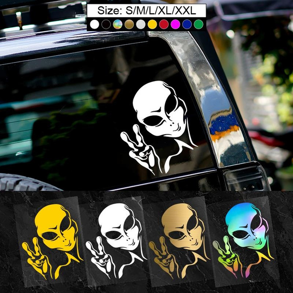 1PC Sunproof Vinyl Decal Space Alien Star Astronaut Personality Car ...