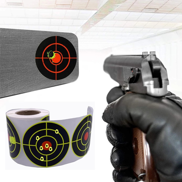 100Pcs/Roll Shooting Sticker Targets 7.6cm Self-Adhesive Splatter ...