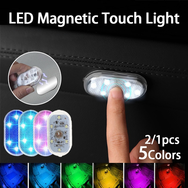 1/2pcs LED Magnetic Touch Light Car Interior Light Multifunction ...