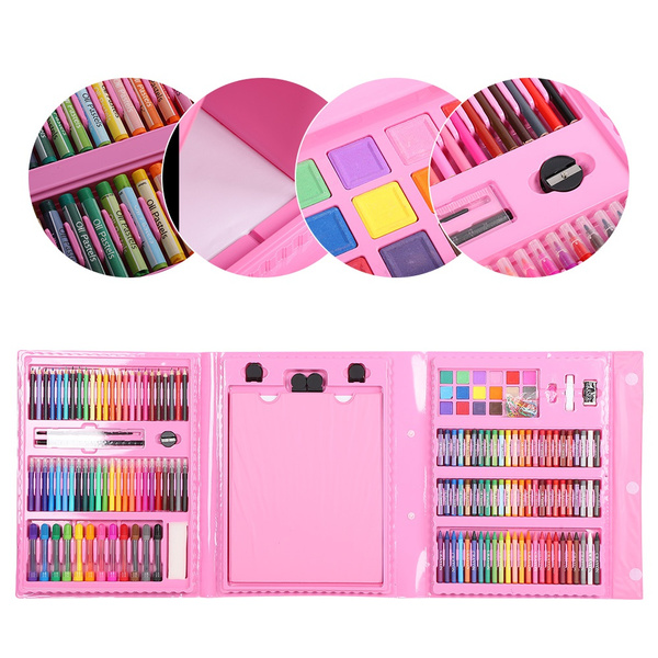 208 Pcs Art Set, Girls Art Kit Sketching Drawing Handle Art Box With ...