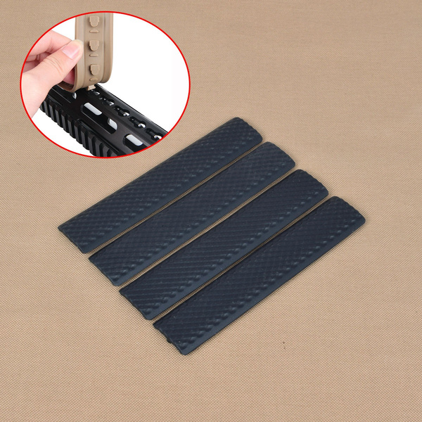 4 pieces Rubber Rail Cover Tactical Keymod Handguard Protector For M4 ...