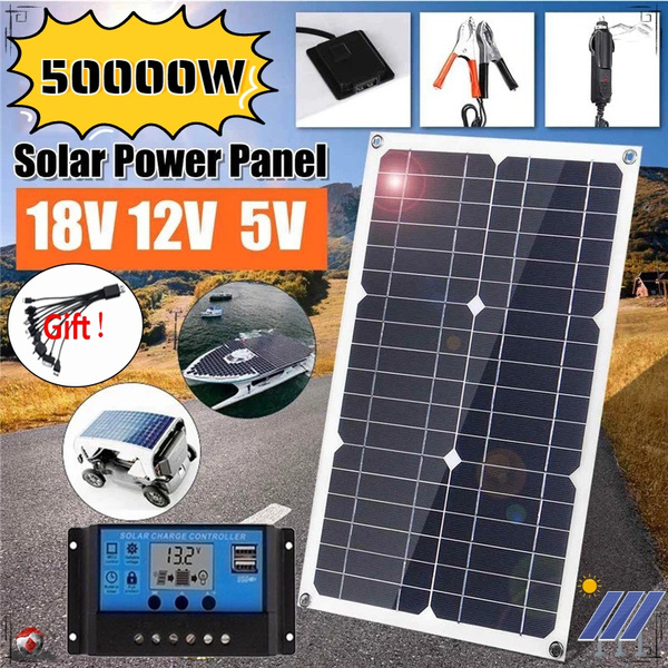 New Solar Power Kit High Power Output 50000W Polysilicon 24V/12V Dual ...