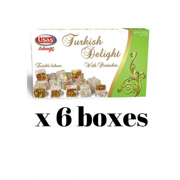 Pistachio Turkish Delight 350 Gr X 6 Boxes | Wish