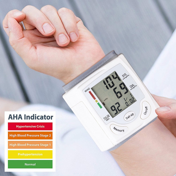 Portable Automatic Sphygmomanometer Medical Digital LCD Display Wrist ...