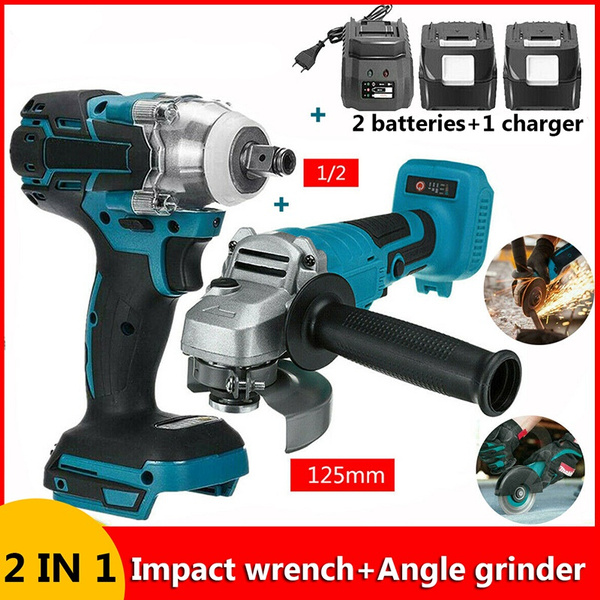 18V 520N.m Brushless Electric Impact Wrench Screwdriver 125MM Cordless ...
