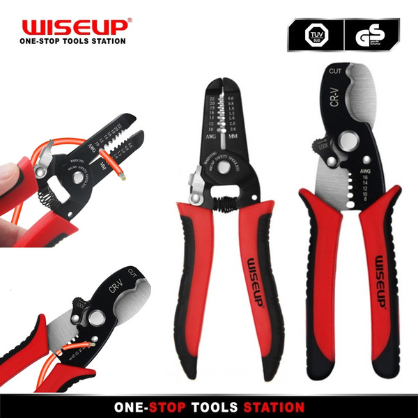 WISEUP Portable Wire Stripper Decrustation Plier Crimper Cable Hand ...