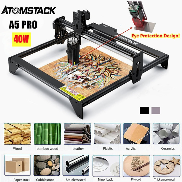 ATOMSTACK A5 M40/A5 Pro Laser Engraver 40W Laser Engraving Machine with ...
