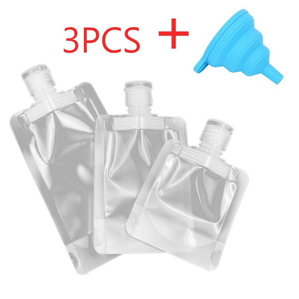 3 Pieces 3 Sizes 30ml/50ml/100ml Travel Size Refillable Empty Squeeze ...