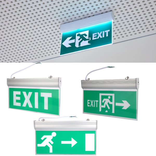 Indoor Emergency Exit Sign Light Fixtures LED Fire Light Safety ...