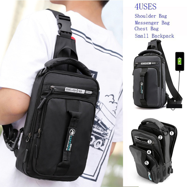 1PC Men Small Backpack Cross body Sling Shoulder Chest Bag Pack ...