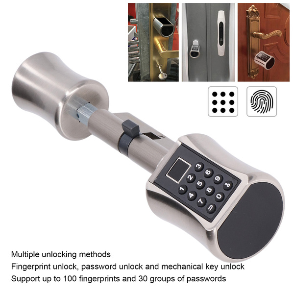 Smart Lock Cylinder Biometric Fingerprint Password Electronic Safety | Wish