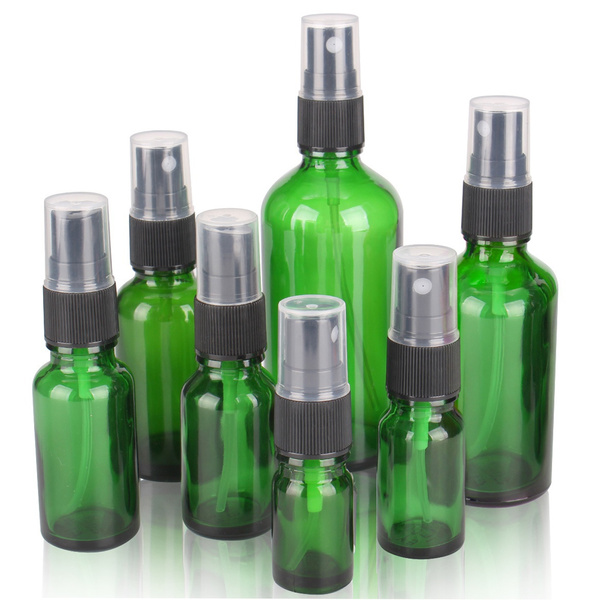 2 Pieces 5ml/10ml/15ml/20ml/30ml/50ml/100ml Green Glass Spray Bottles ...