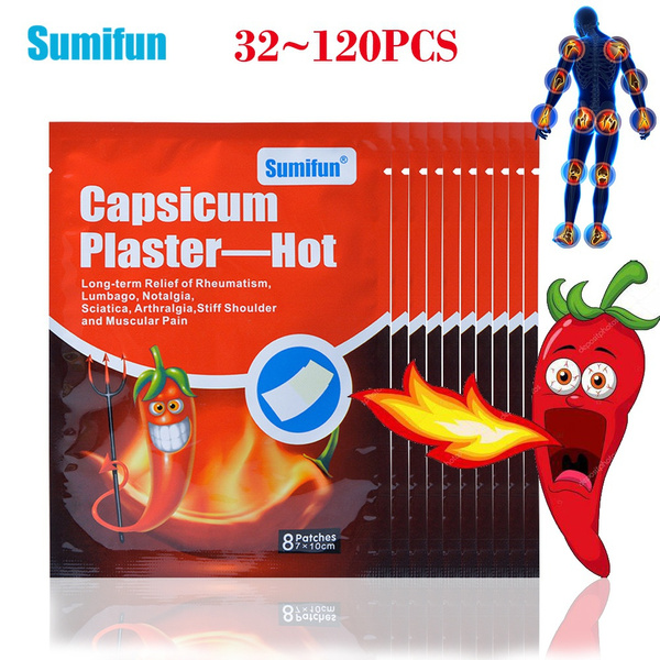32~120pcs Hot Pepper Capsicum Plaster Pain Relief Plaster Back Neck ...