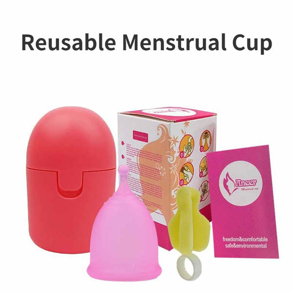 Reusable Menstrual Cup Premium Natural Menstrual Cup Soft Loop Cup Period Protection Up To 12 ...