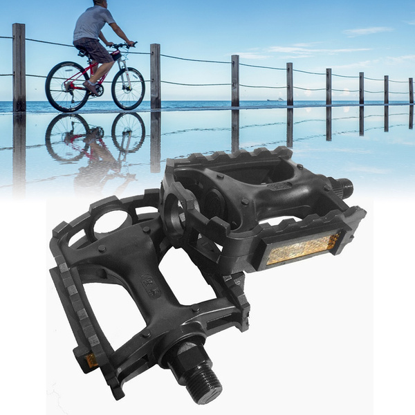 Bike Pedals With 9 / 16 Inch Boron Steel Spindle with Reflector and ...