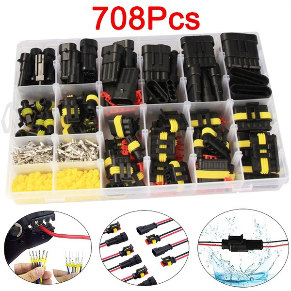 HID Waterproof Connectors 1/2/3/4/5/6 Pin Way Car Electrical Wire ...