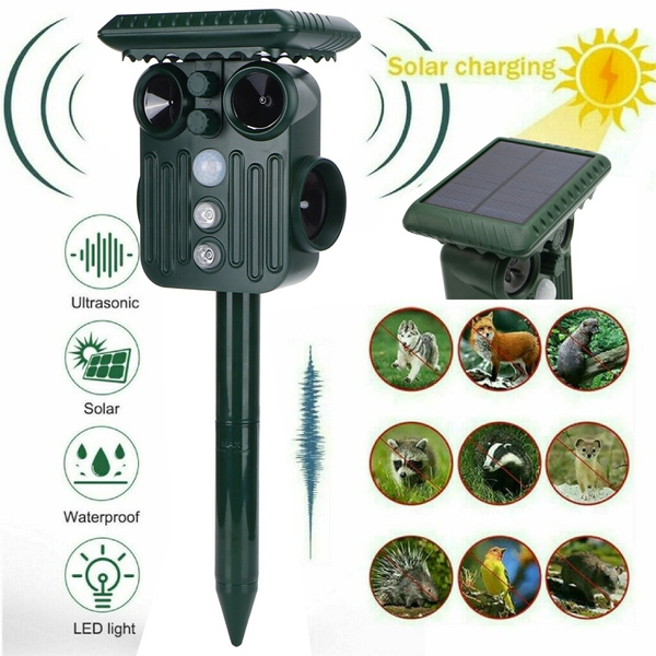 Animal Repeller Ultrasonic, Solar Pest Animal Repellent, Outdoor Animal ...