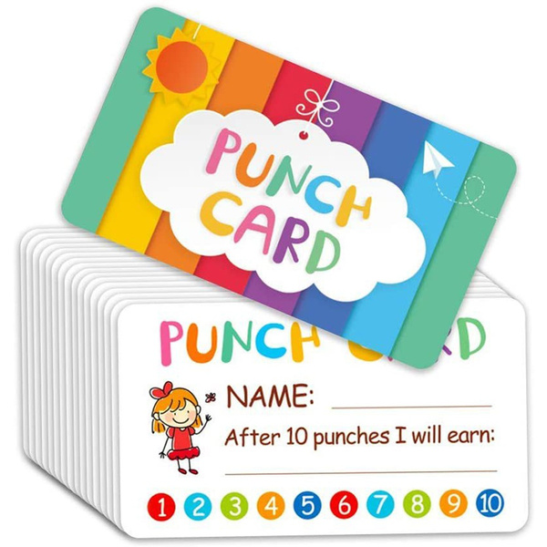 10pcs Children Reward Card Punch Cards Behavior Incentive Awards for ...