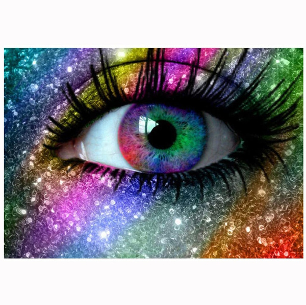 5d Diamond Painting,Diamond Art Kits for Adults Colorful Eyes DIY ...