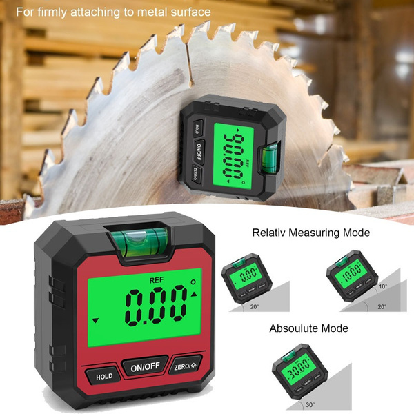 Digital Protractor Level Box Angle Gauge Electronic Goniometer Magnetic ...
