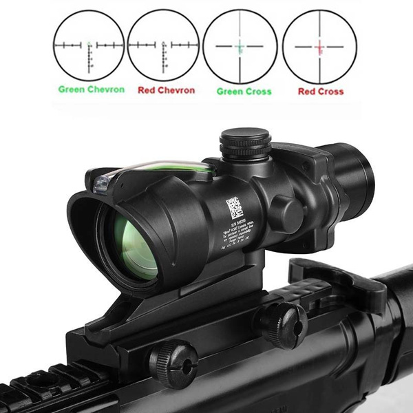 ACOG 4X32 Scope Sight Real Fiber Optics Green/Red Illuminated Crosshair ...
