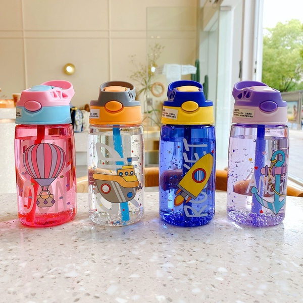 8 styles 480ML Kids Water Sippy Cup Creative Cartoon Baby Feeding Cups ...