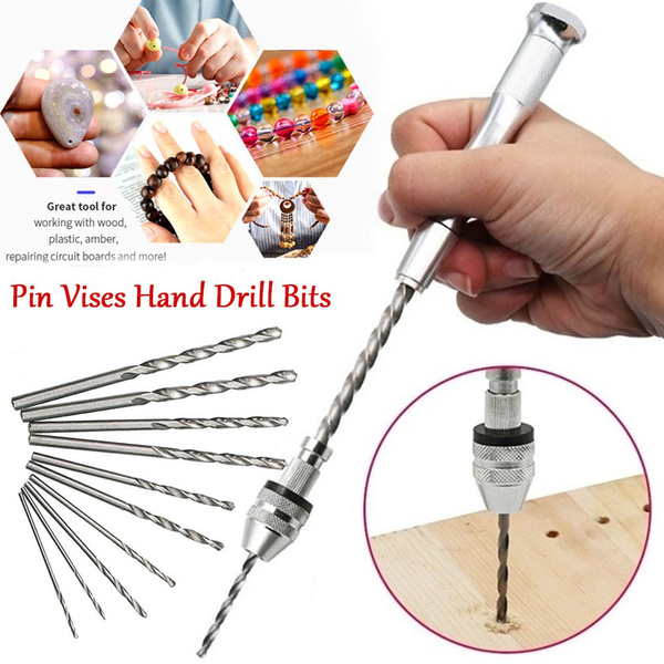 Pin Vises Hand Drill Bits Micro Mini Twist Drill Bits Set Pin Vice ...