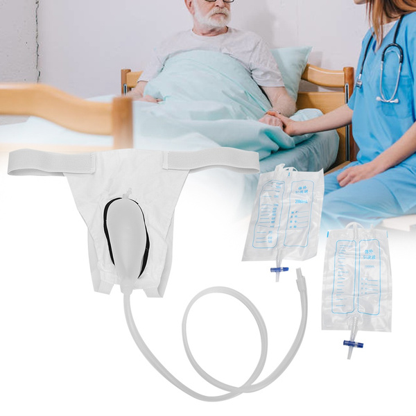 Silicone Urine Collector, Male Urine Collection Bag Reusable Silicone ...