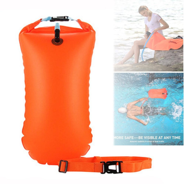 Swim Buoy with Inflatable Dry Bag Safety Buoy Tow Float for Open Water ...