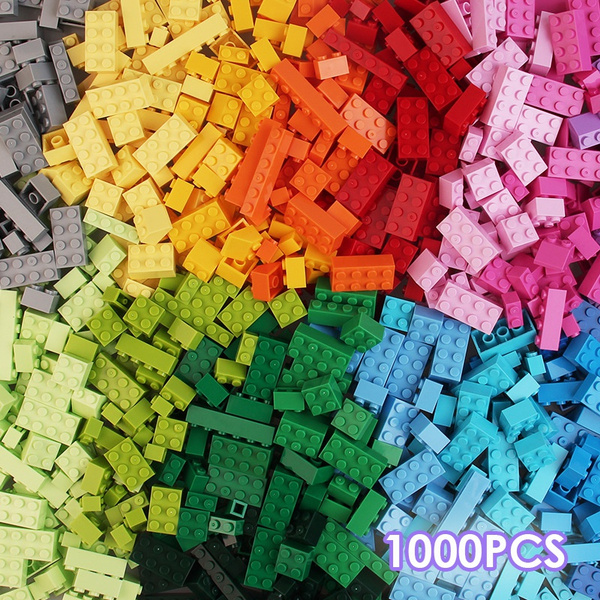 Lot of 1000 Pieces Building Blocks City DIY Creative Bricks Bulk Model ...