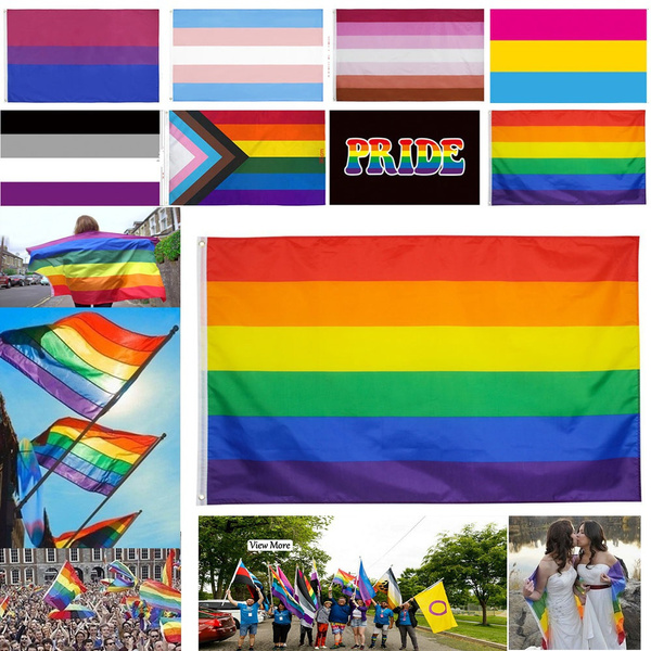2 Size LGBT PRIDE Flag Lesbian Pride Banner Gay Pride Banner Rainbow ...