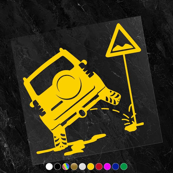 Waterproof Car Sticker Funny SUV Is Peeing Automobiles Motorcycles ...
